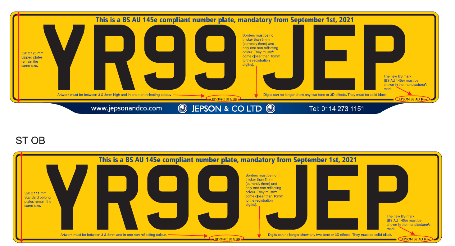 Everything You Need To Know About The BSAU145e Standard Number Plate